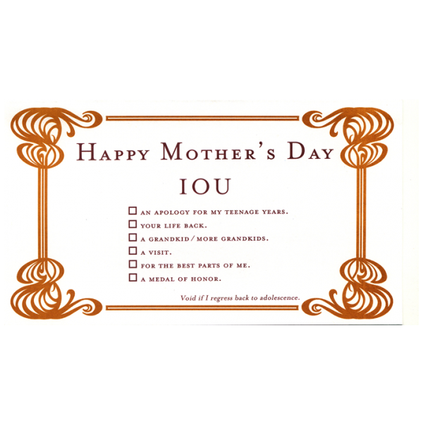 Quiplip - Happy Mother's Day greeting card from the IOU collection